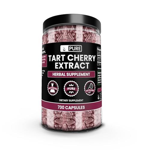 Natural tart cherry capsules for wellness