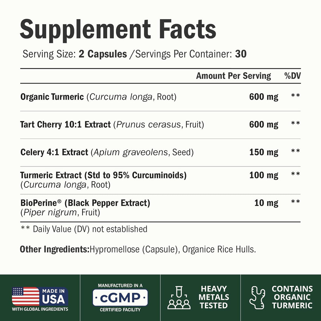 Natural tart cherry extract capsules