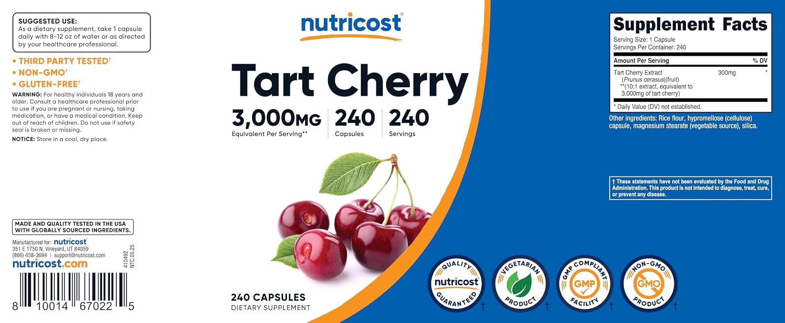 natural tart cherry multivitamin benefits