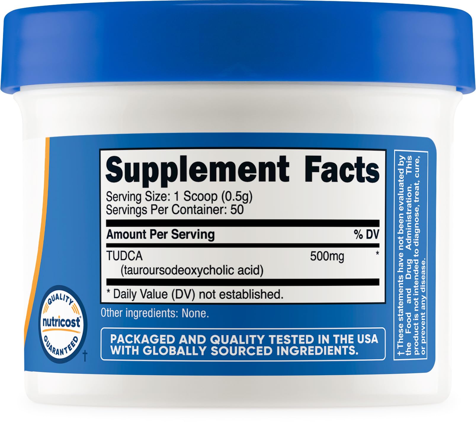 Natural tauroursodeoxycholic acid supplement