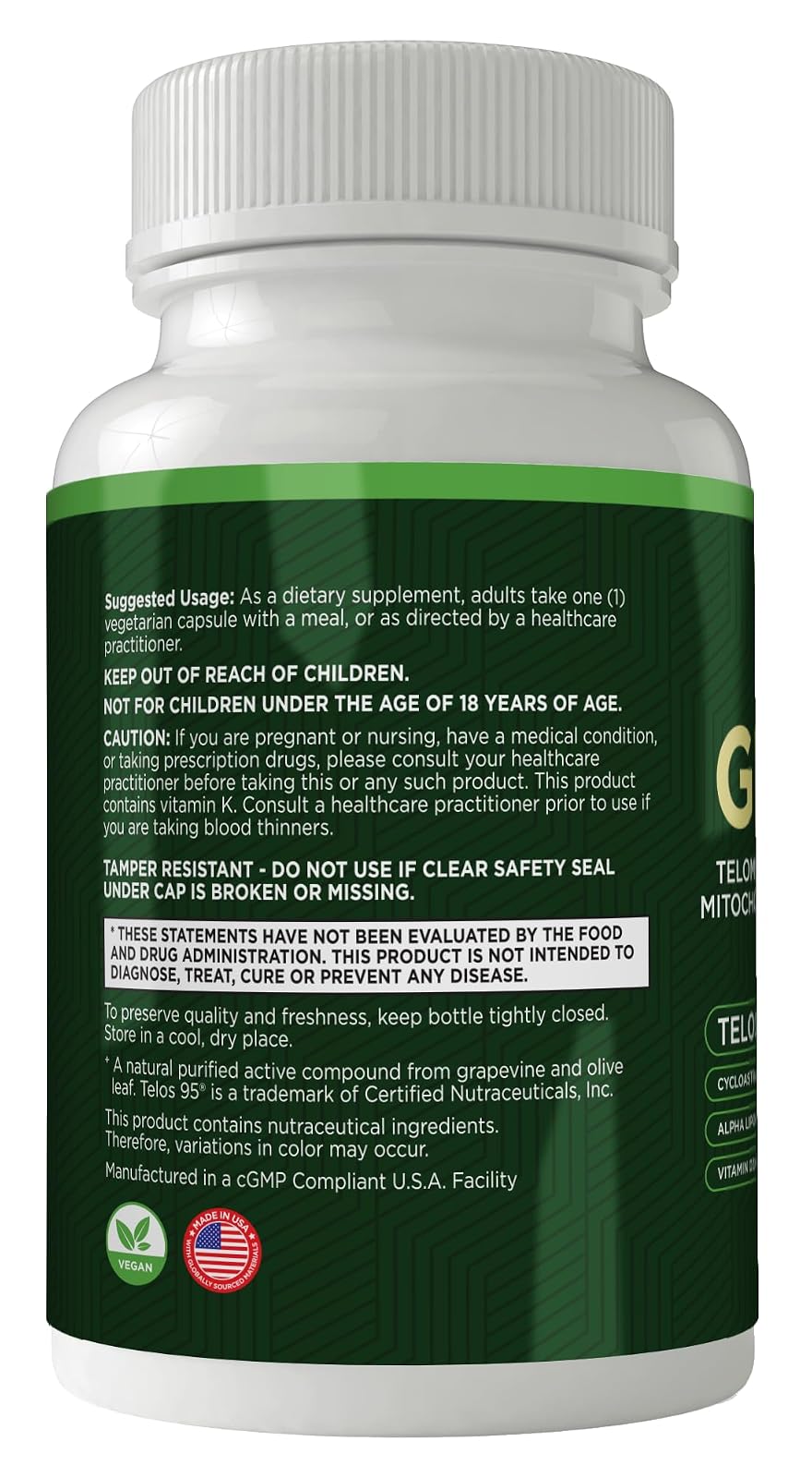 natural telomere length support supplement