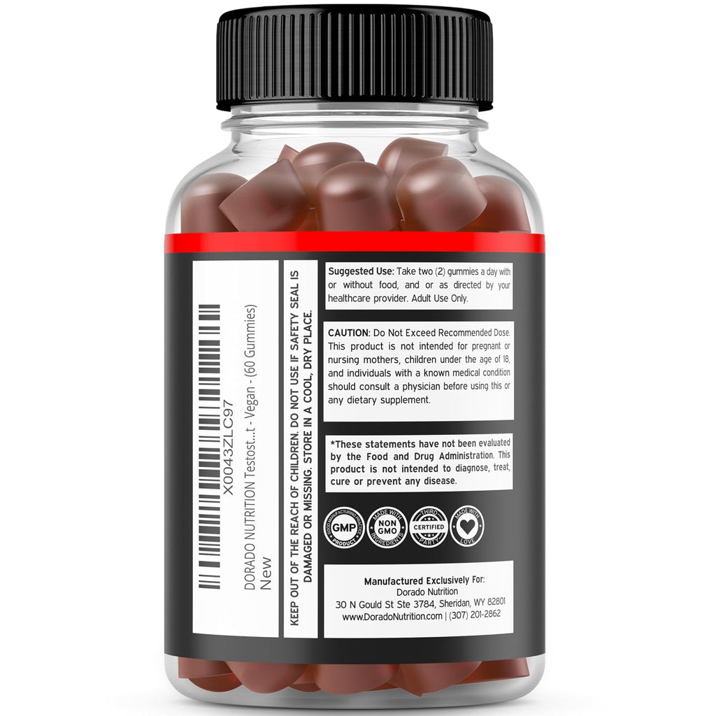 natural testosterone booster gummies 60 count