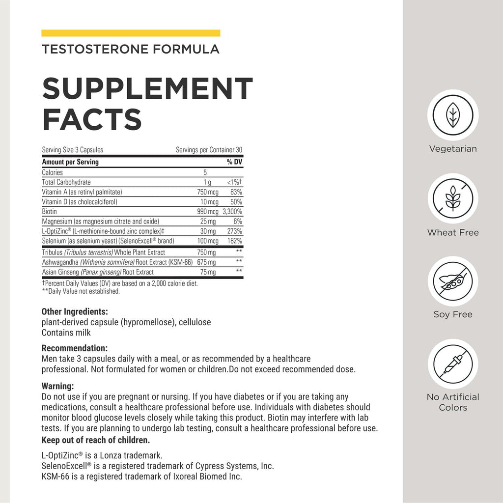 natural testosterone formula for vitality