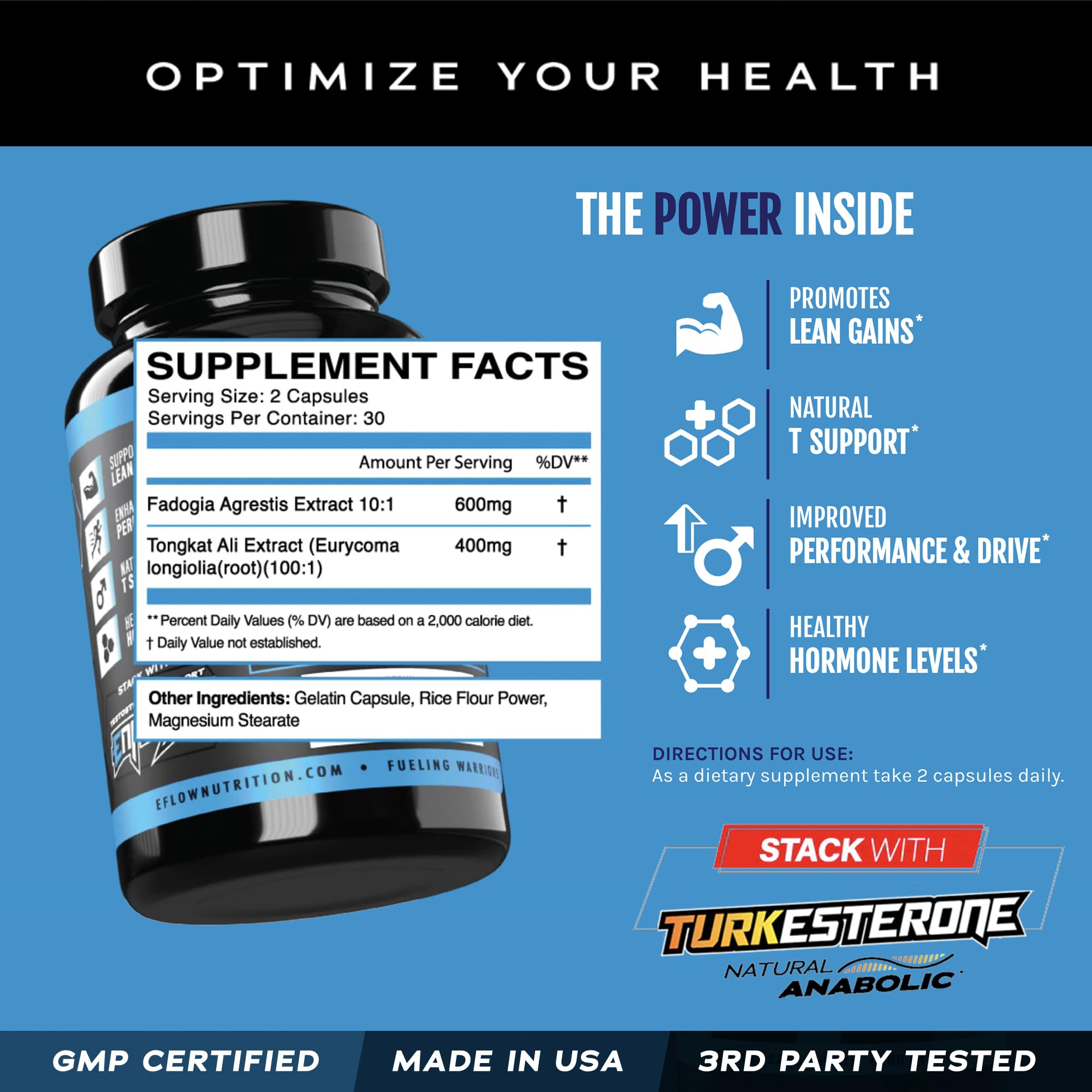 Natural testosterone support formula