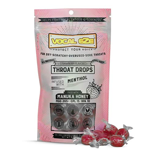 natural throat relief cough drops