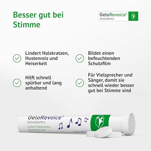 Natural throat support with GeloRevoice tablets