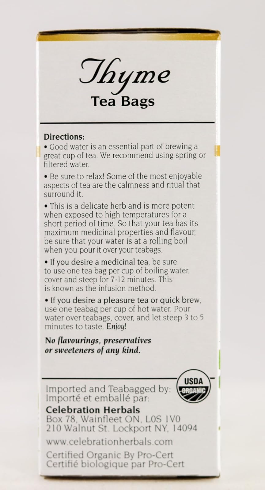 natural thyme herbal detox