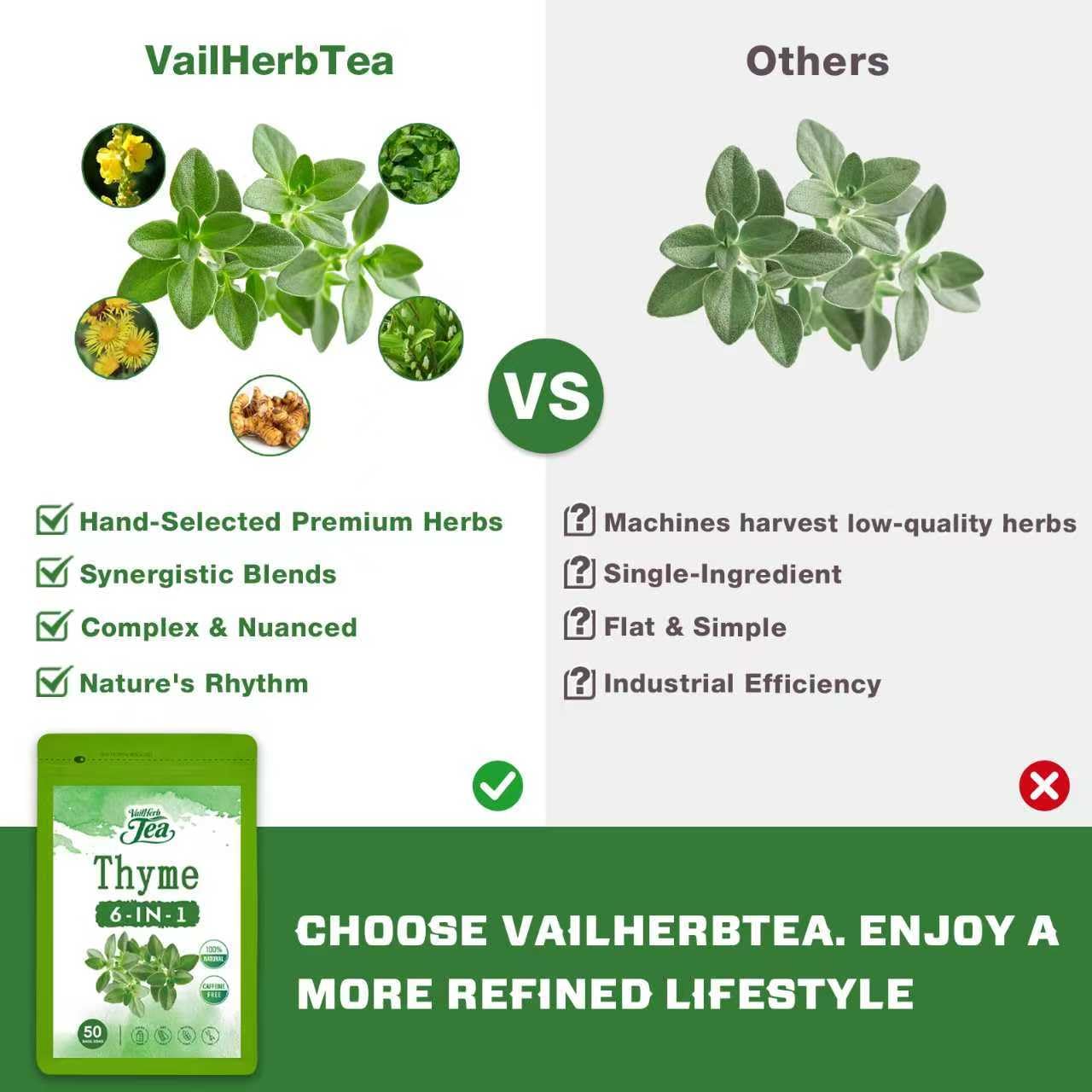 natural thyme tea for relaxation