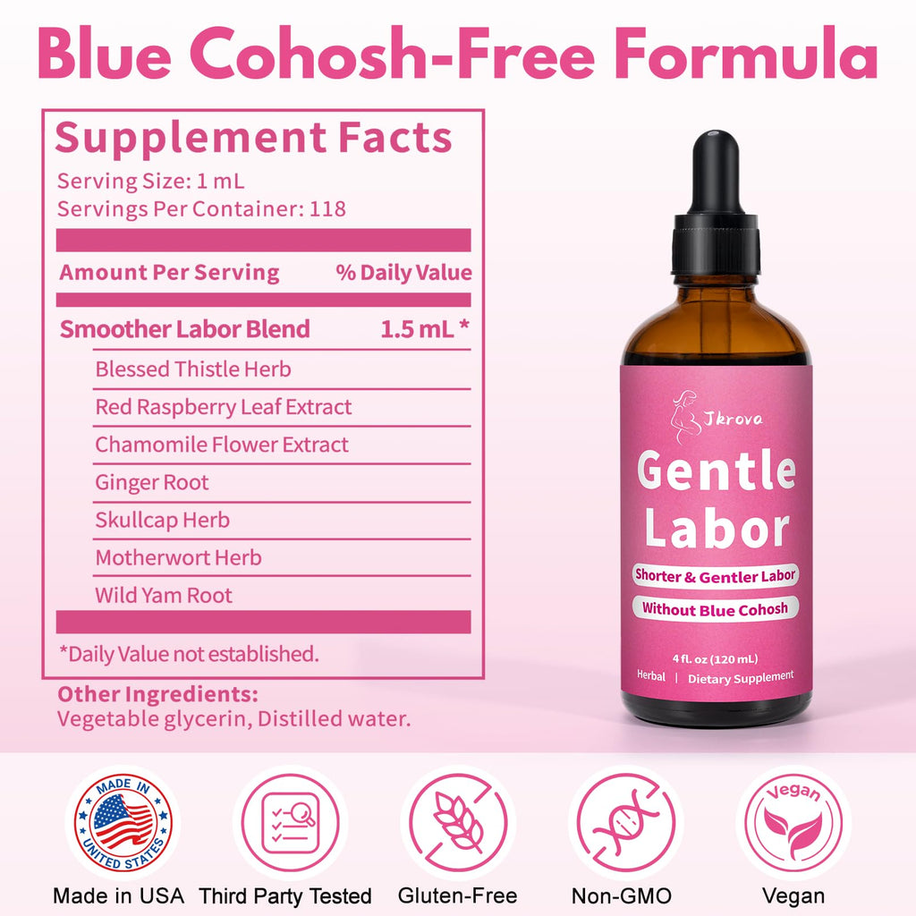 Natural tincture for easing labour pains
