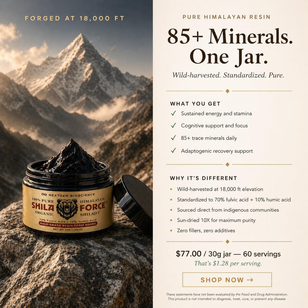 Natural trace minerals for energy