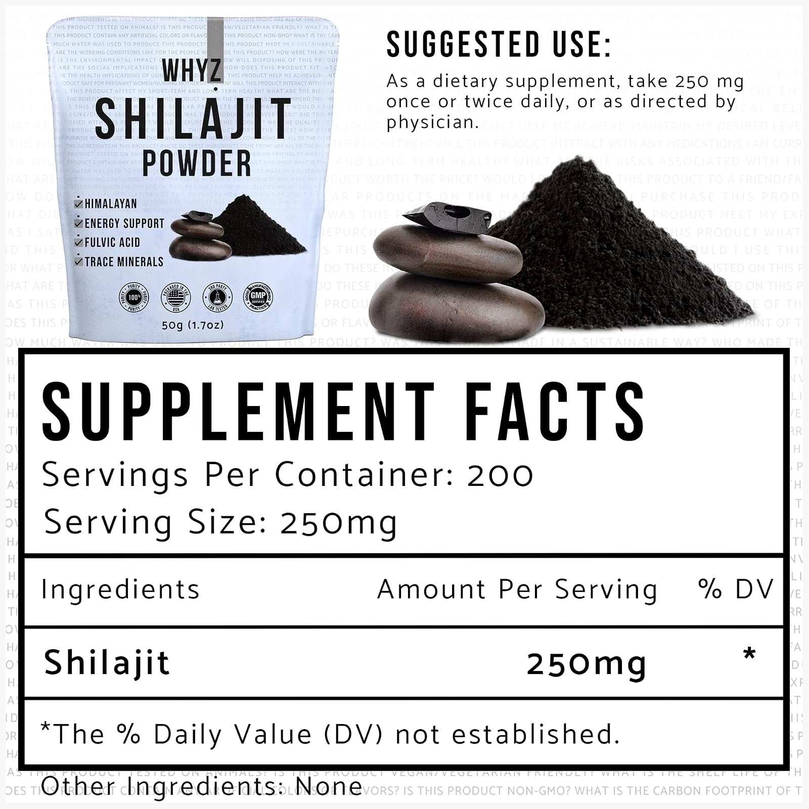Natural trace minerals in Shilajit