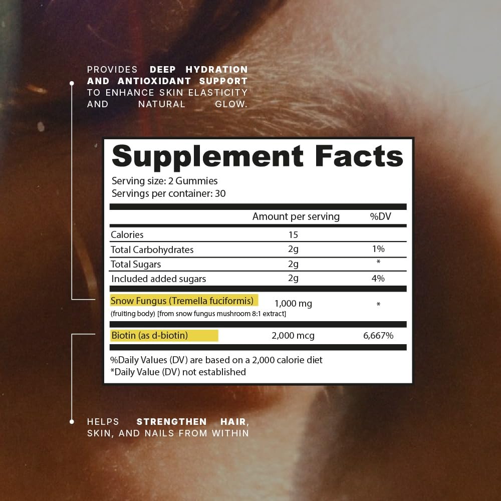 Natural Tremella mushroom supplement gummies