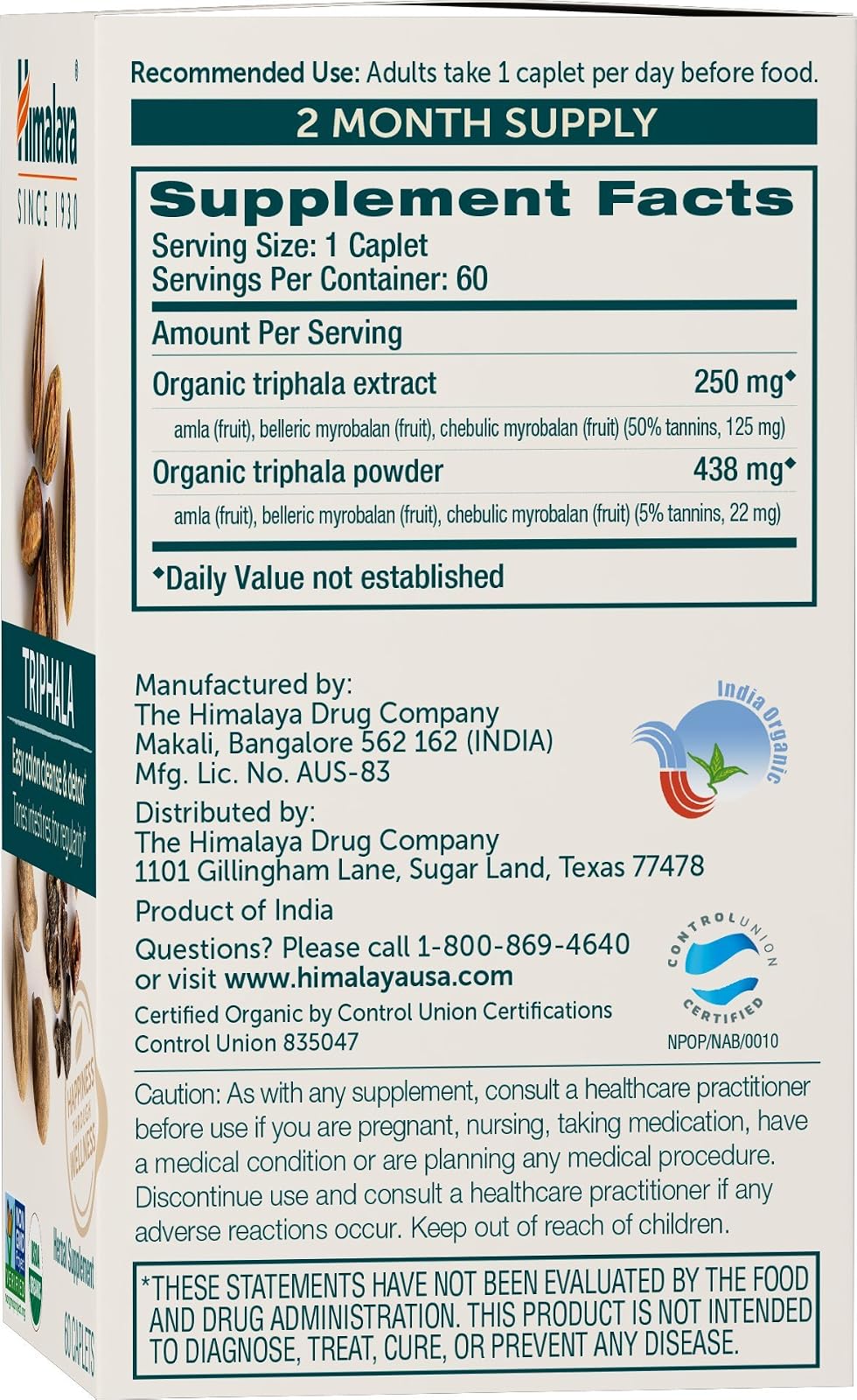 natural triphala capsules for digestion