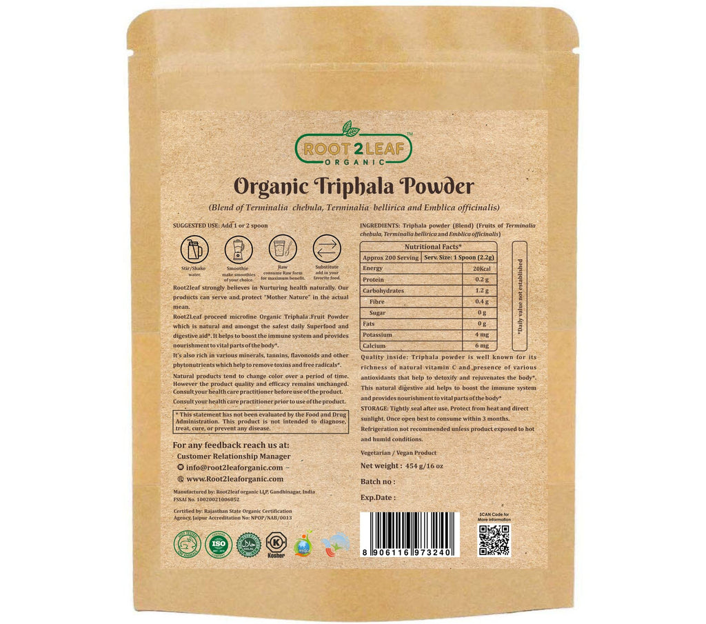Natural triphala churna for wellness