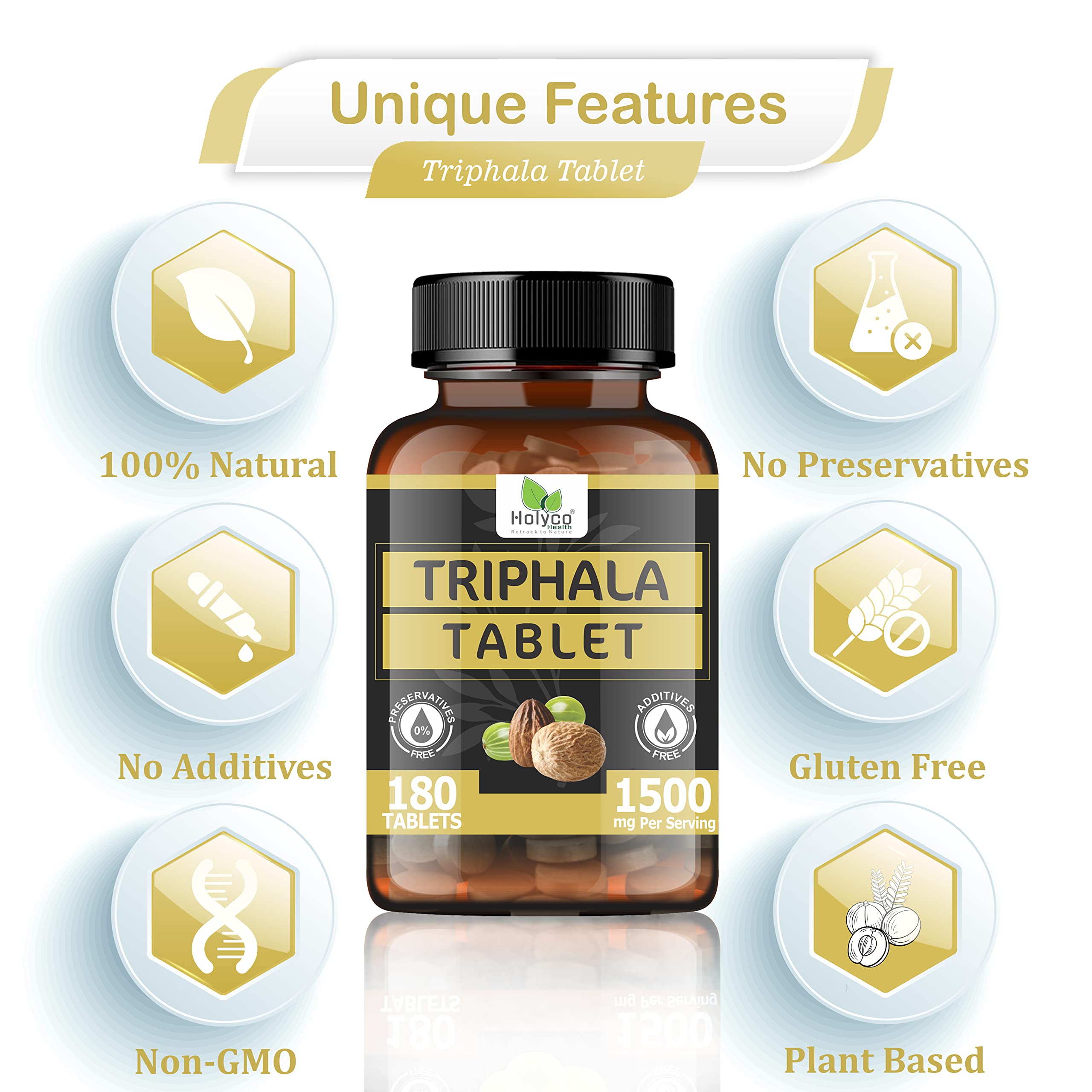Natural triphala for eye health support