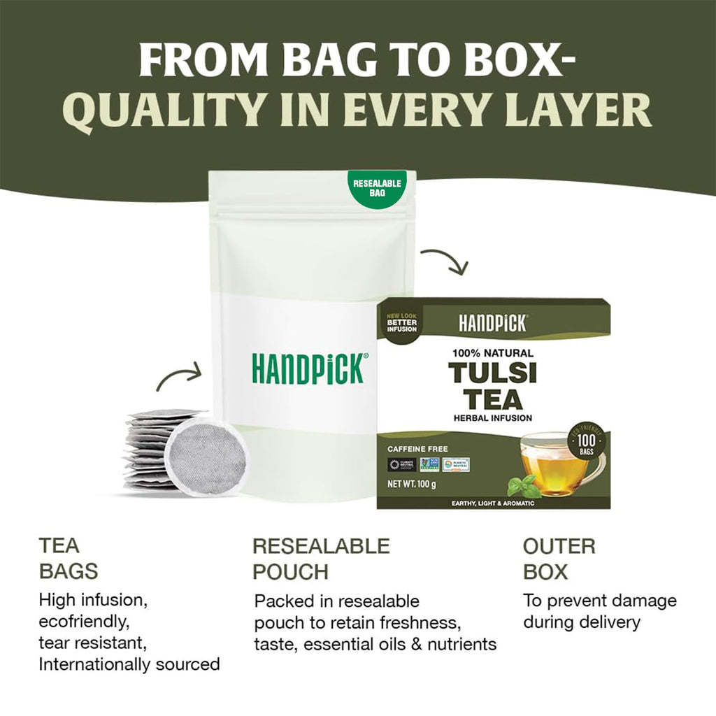 Natural Tulsi tea for stress relief