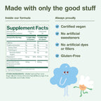 Natural tummy relief gummies for children
