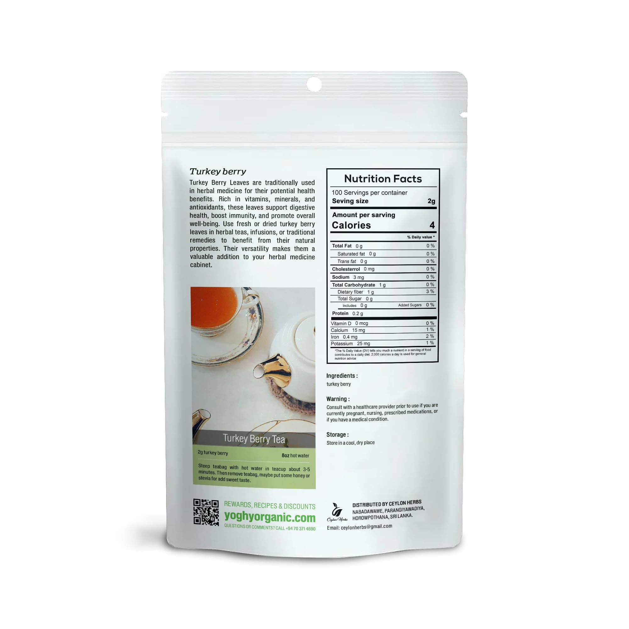 natural Turkey Berry Leaves for immunity