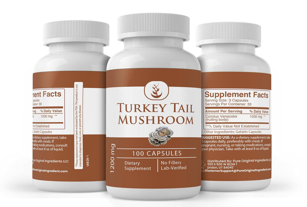 natural turkey tail mushroom capsules