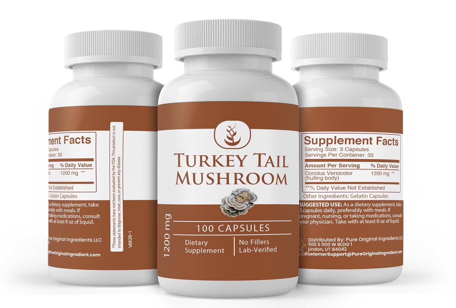 natural turkey tail mushroom capsules