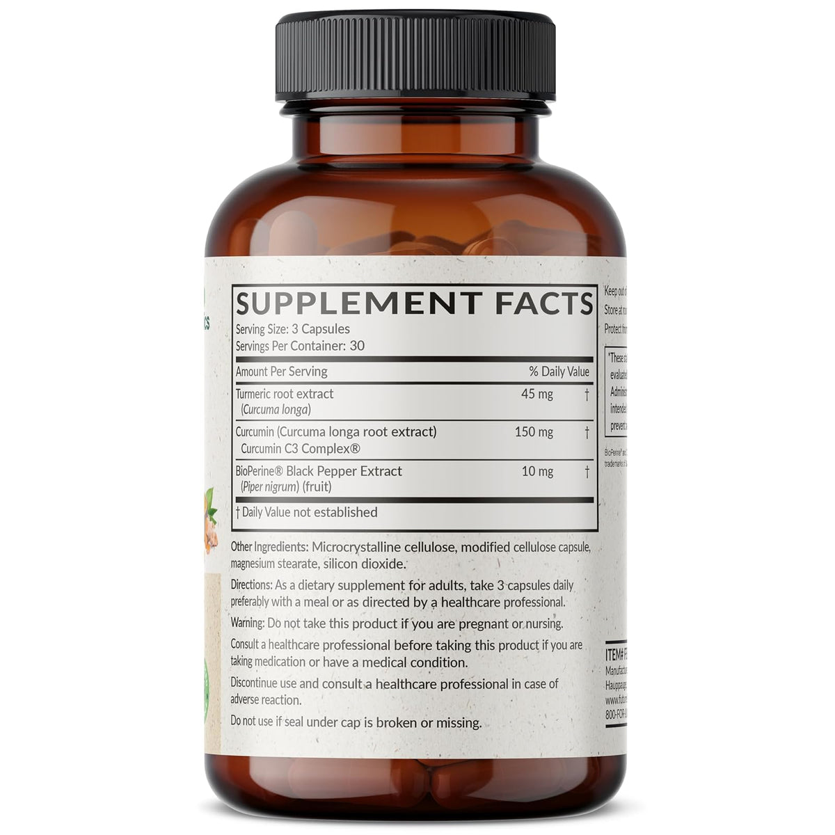 natural turmeric and curcumin supplement