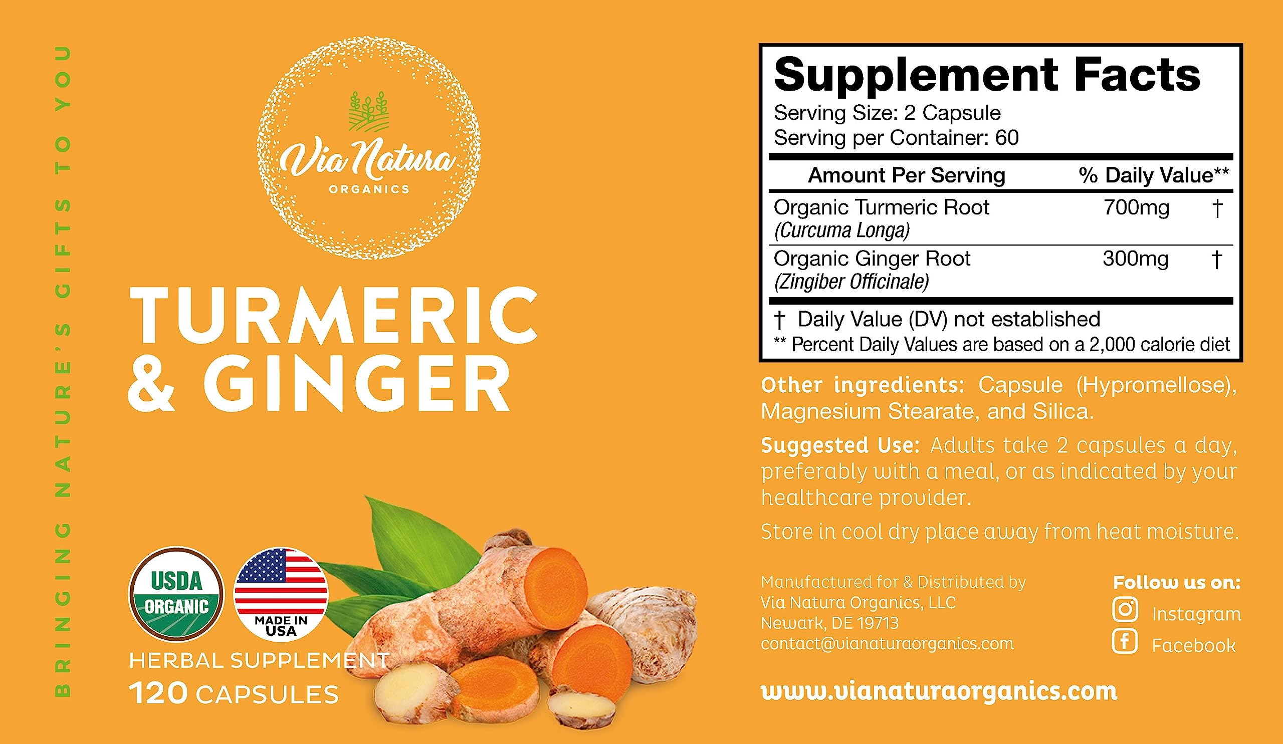 natural turmeric and ginger blend