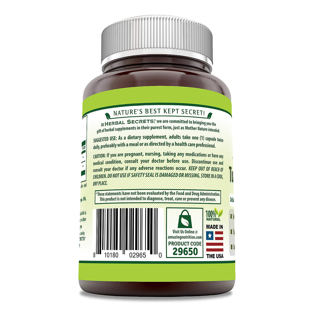Natural turmeric capsules for daily use