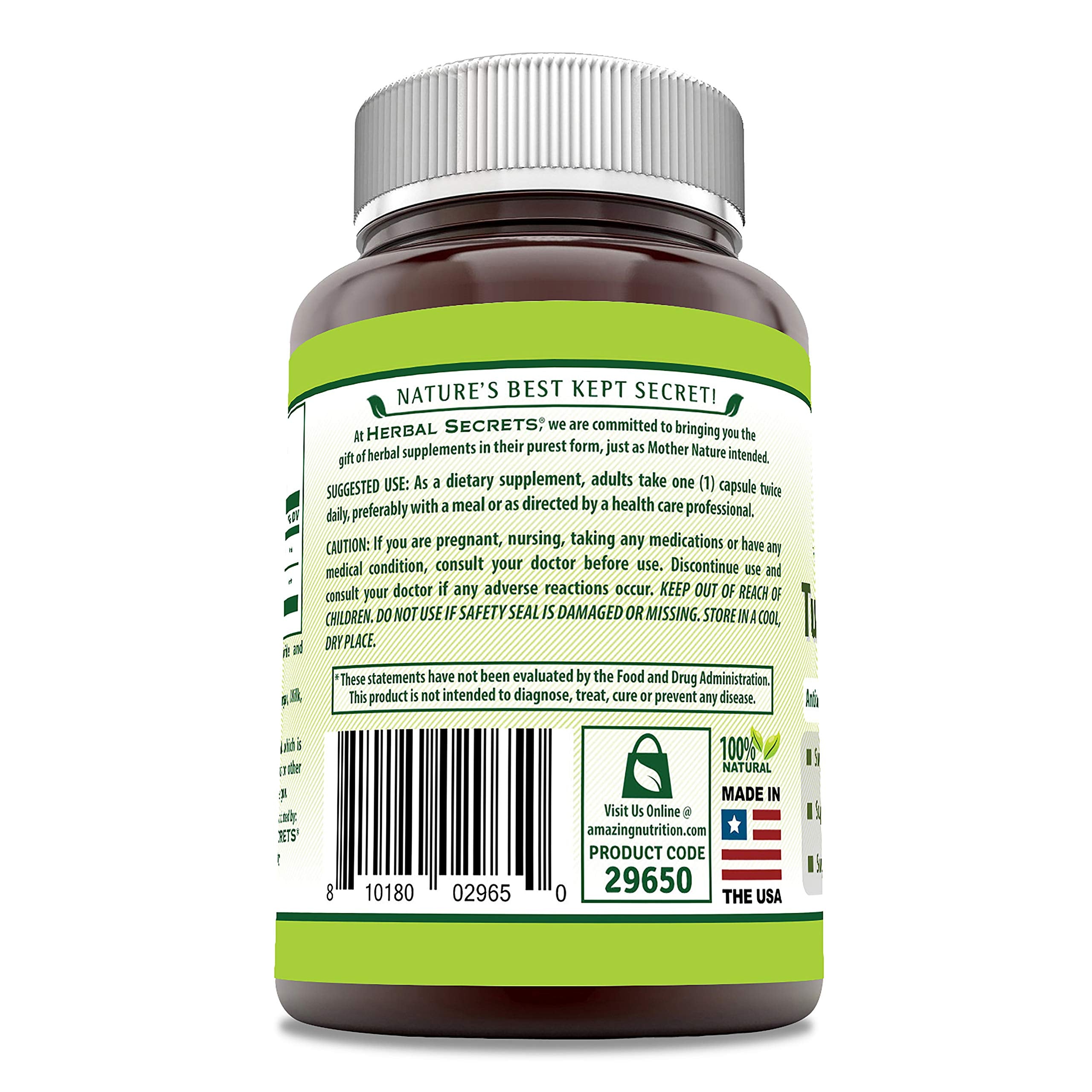Natural turmeric capsules for daily use