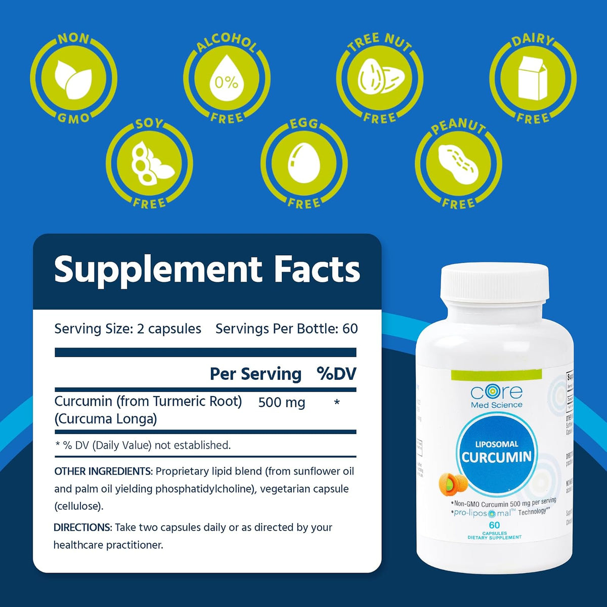 Natural turmeric capsules for wellness