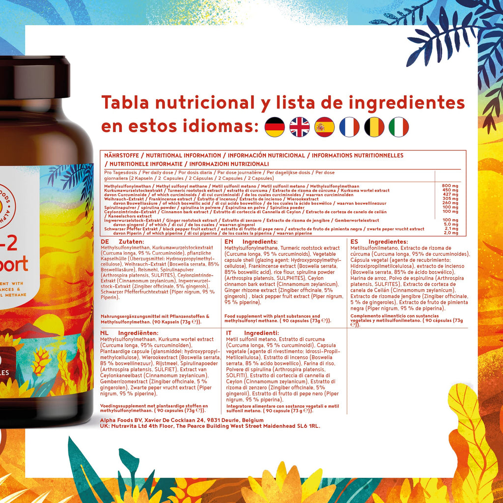 natural turmeric capsules with MSM benefits
