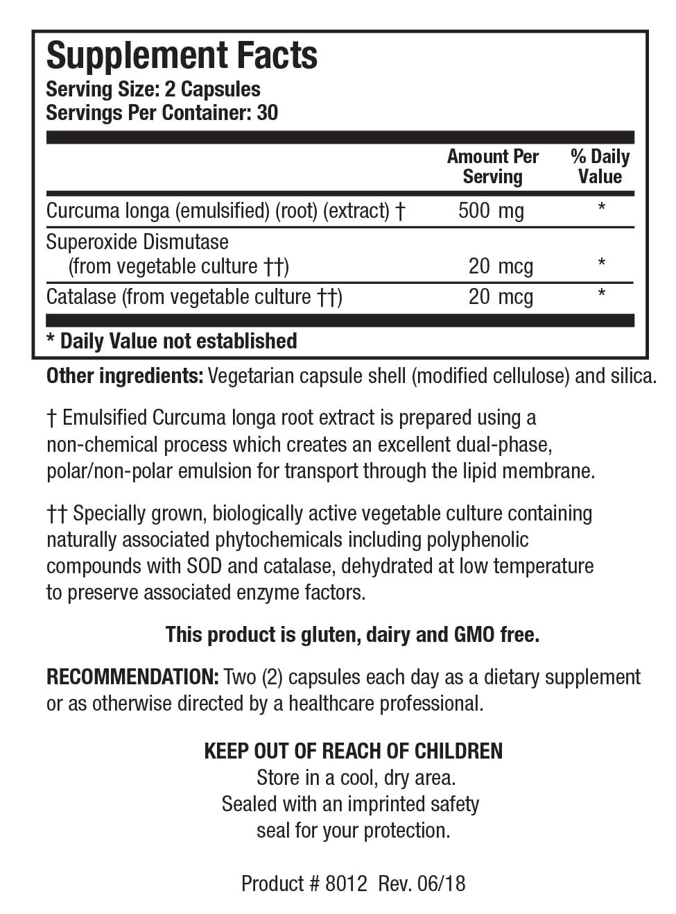 natural turmeric complex capsules
