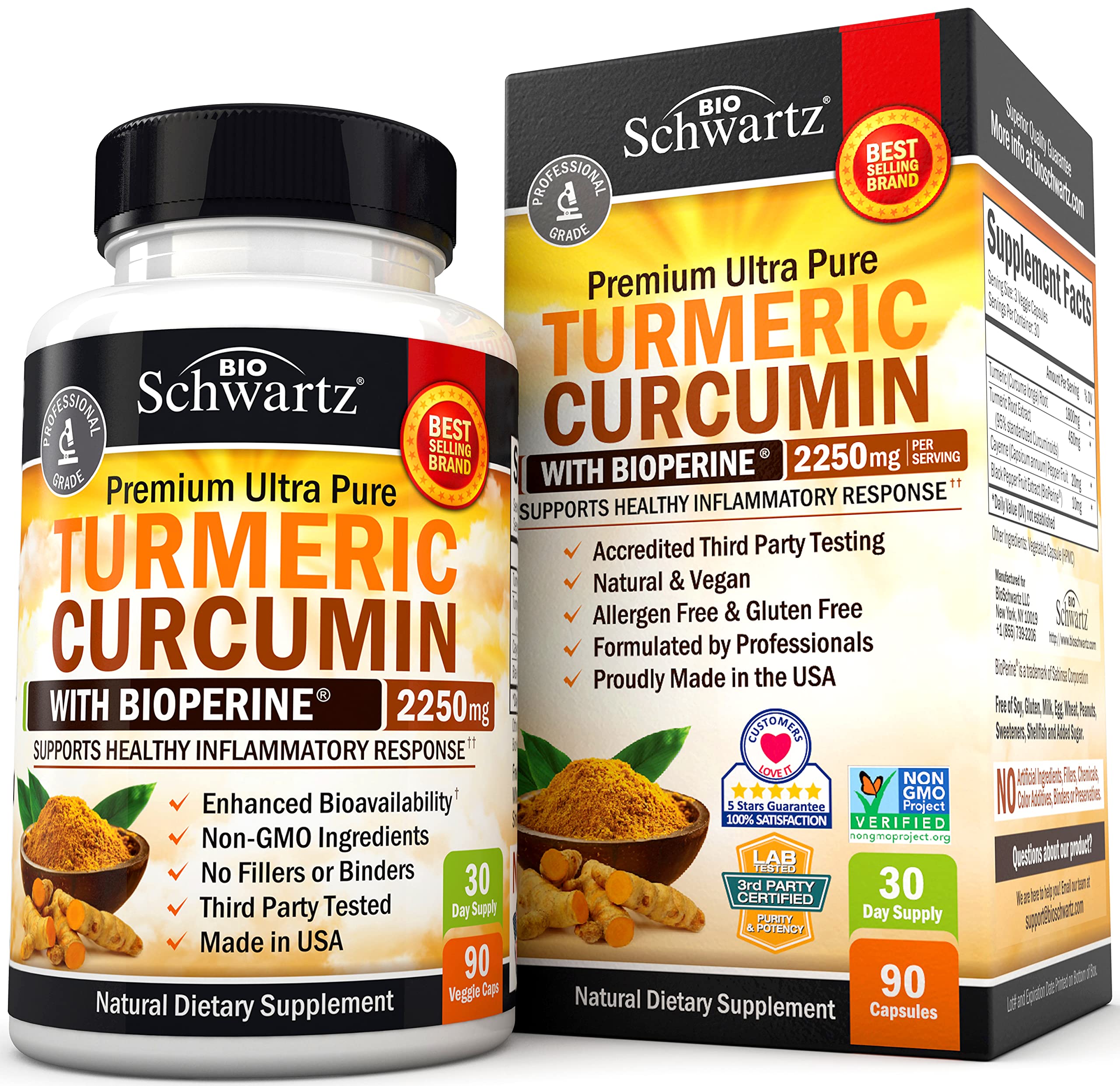 natural turmeric curcumin capsules