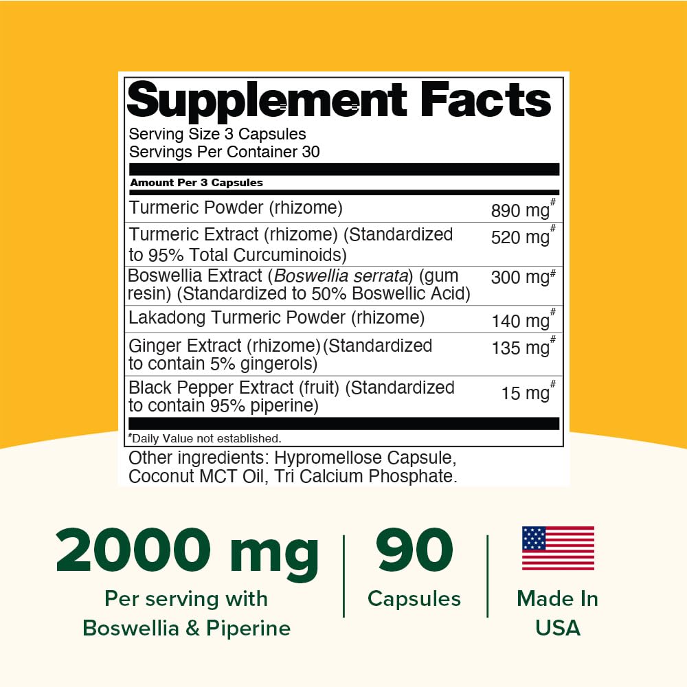 natural turmeric curcumin capsules