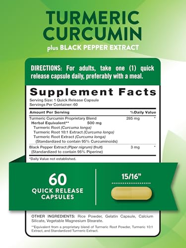 natural turmeric curcumin capsules