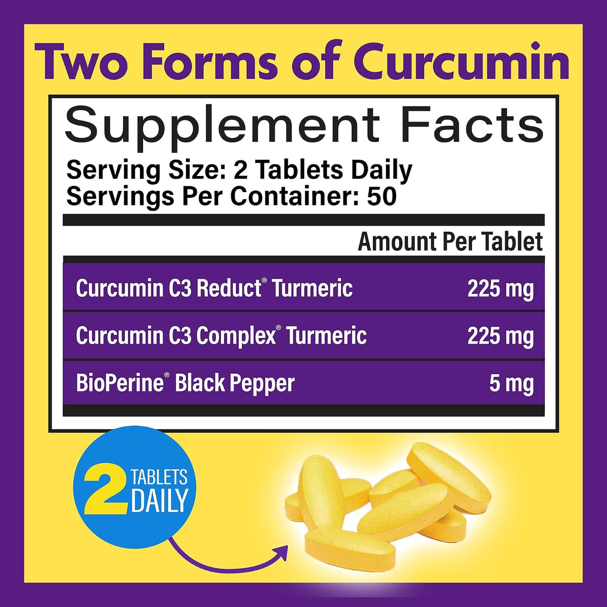 Natural turmeric curcumin for wellness