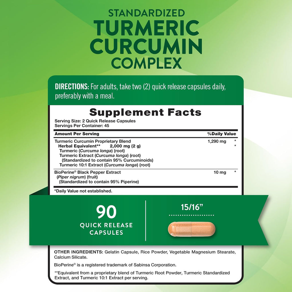natural turmeric curcumin health benefits