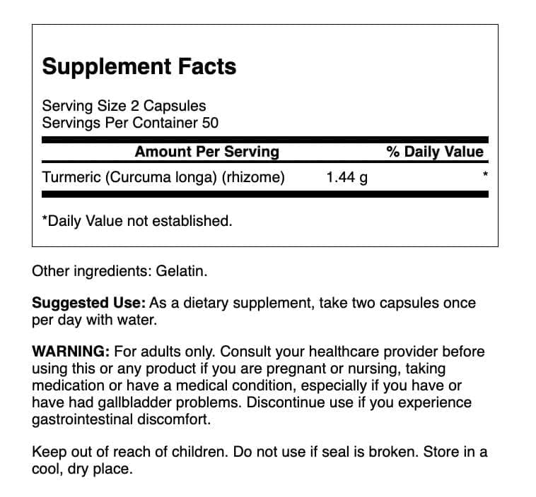 natural turmeric curcumin supplement benefits