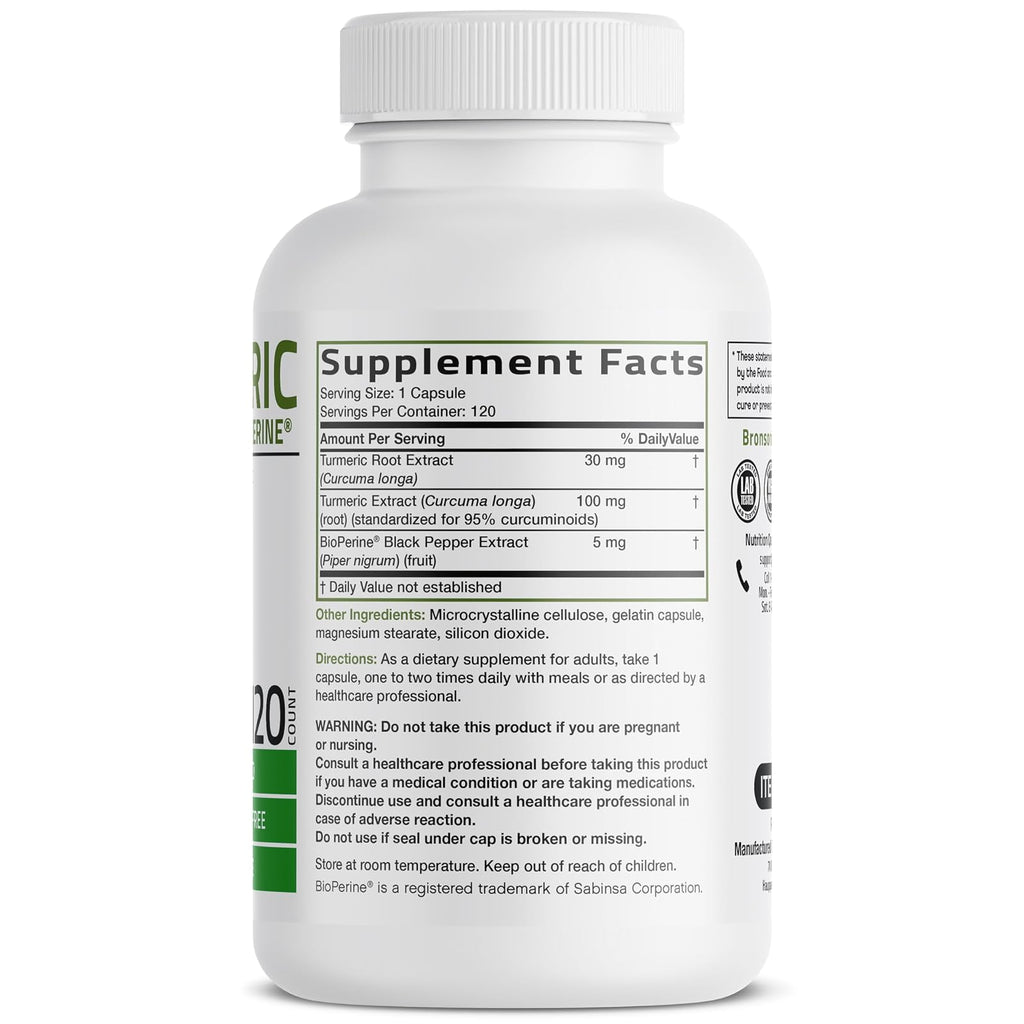 natural turmeric curcumin supplement capsules