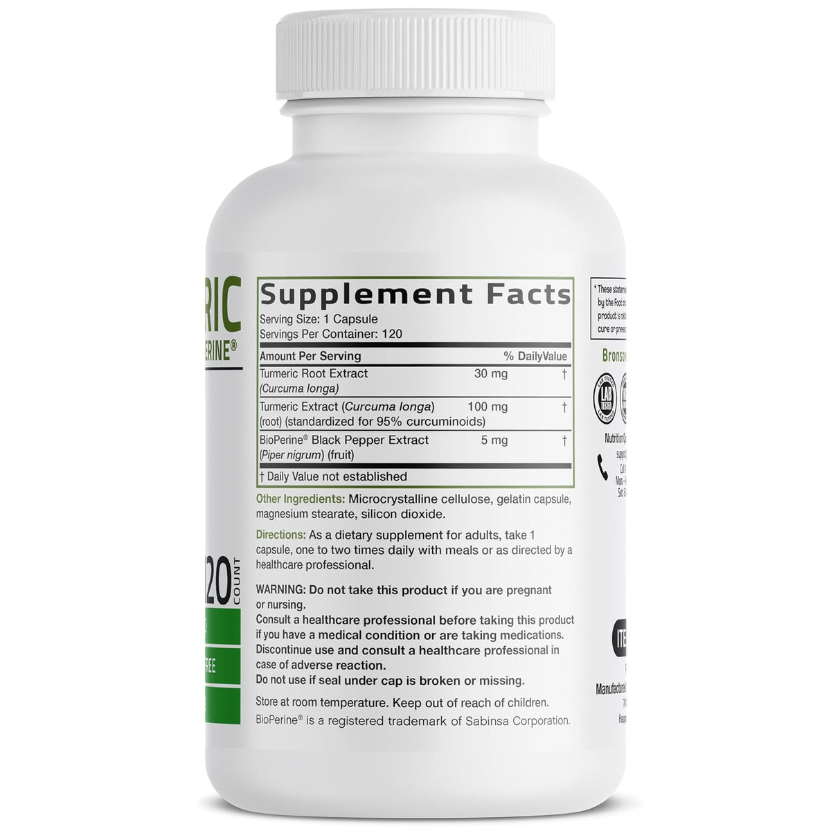 natural turmeric curcumin supplement capsules
