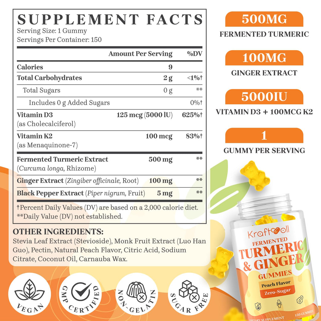 natural turmeric curcumin supplement gummies