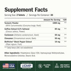 natural turmeric curcumin supplement tablets