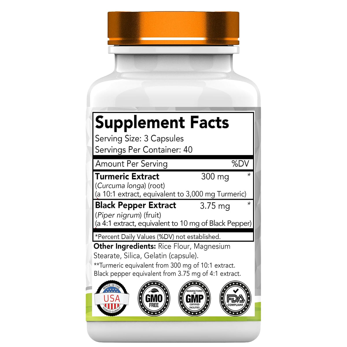 natural turmeric curcumin supplement