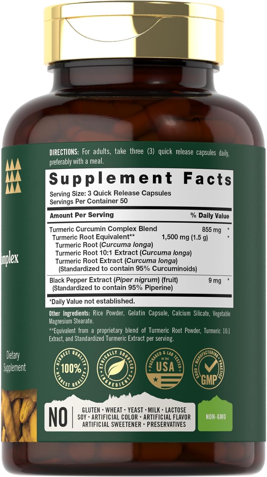 natural turmeric curcumin supplement