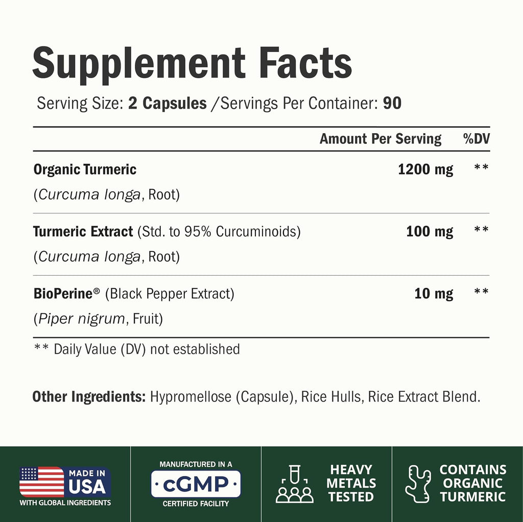 natural turmeric curcumin supplement