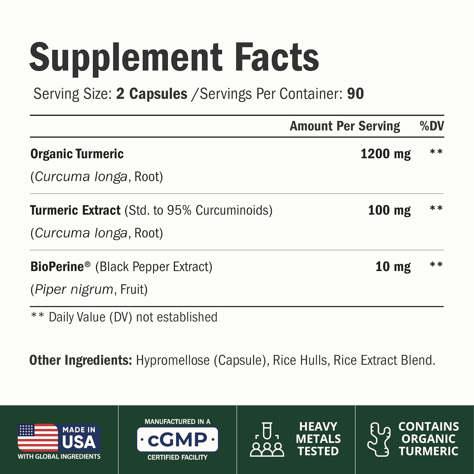 natural turmeric curcumin supplement