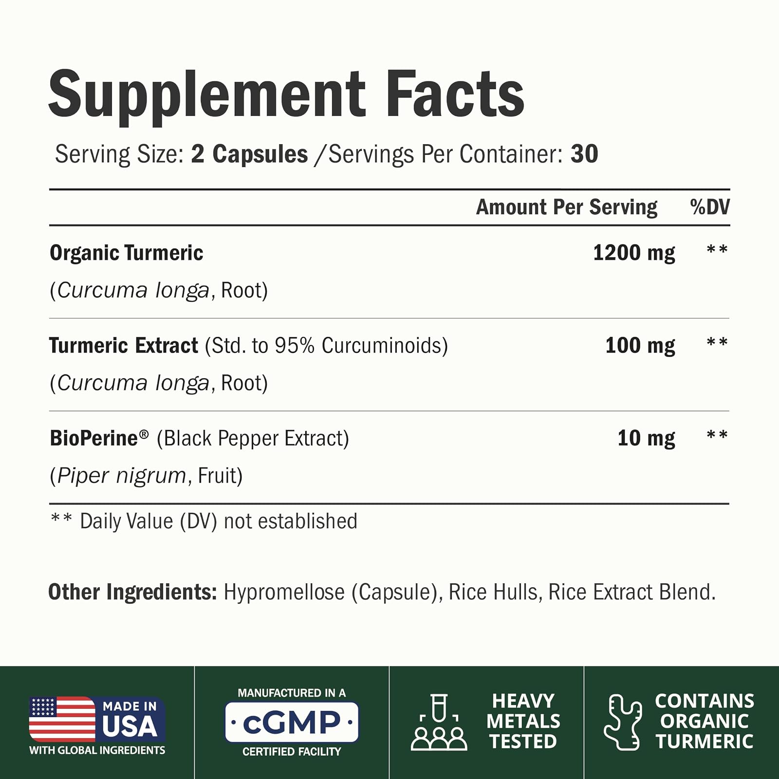 natural turmeric curcumin supplement