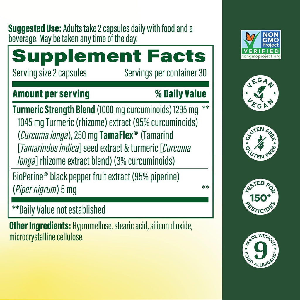 natural turmeric curcumin supplement