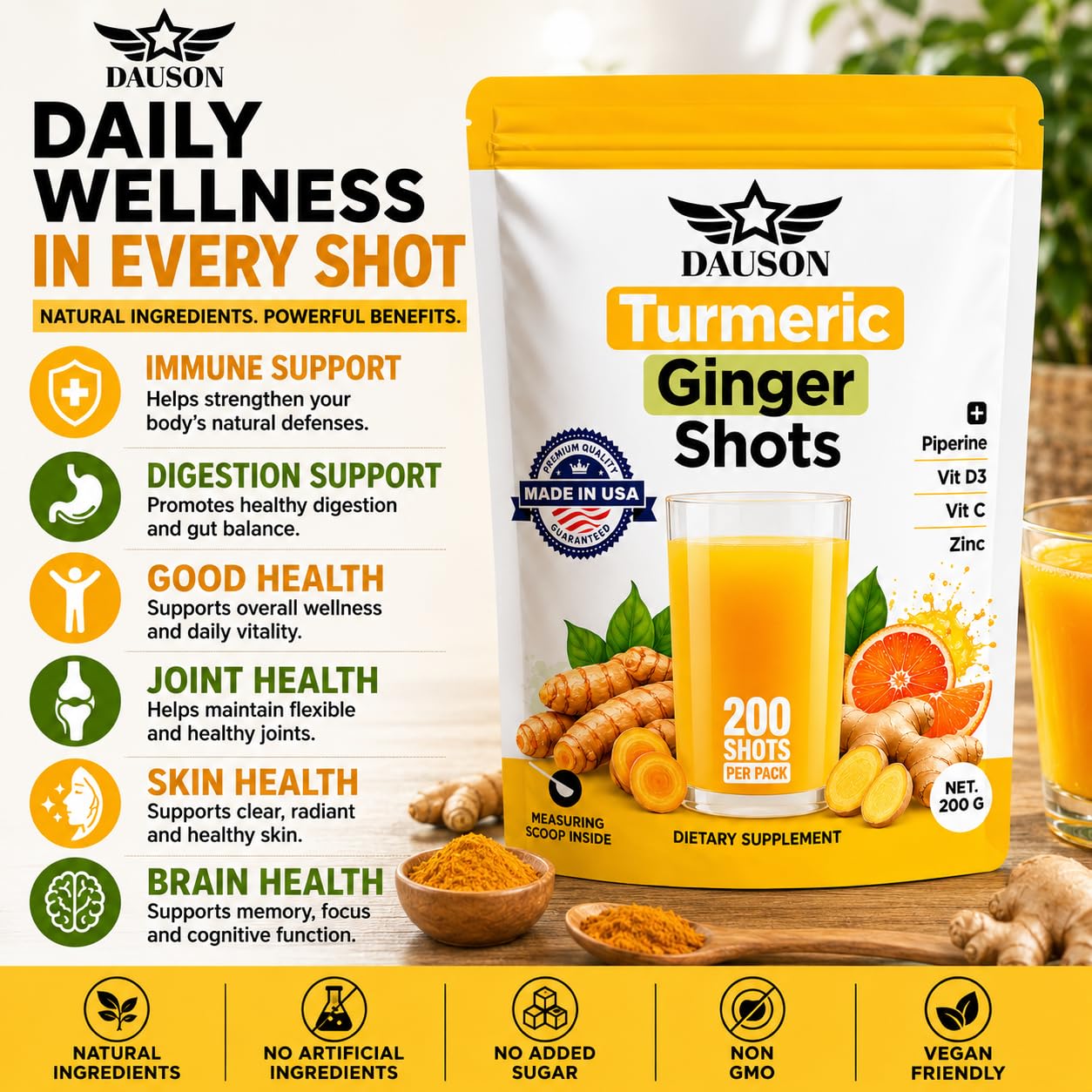 natural turmeric curcumin wellness drink