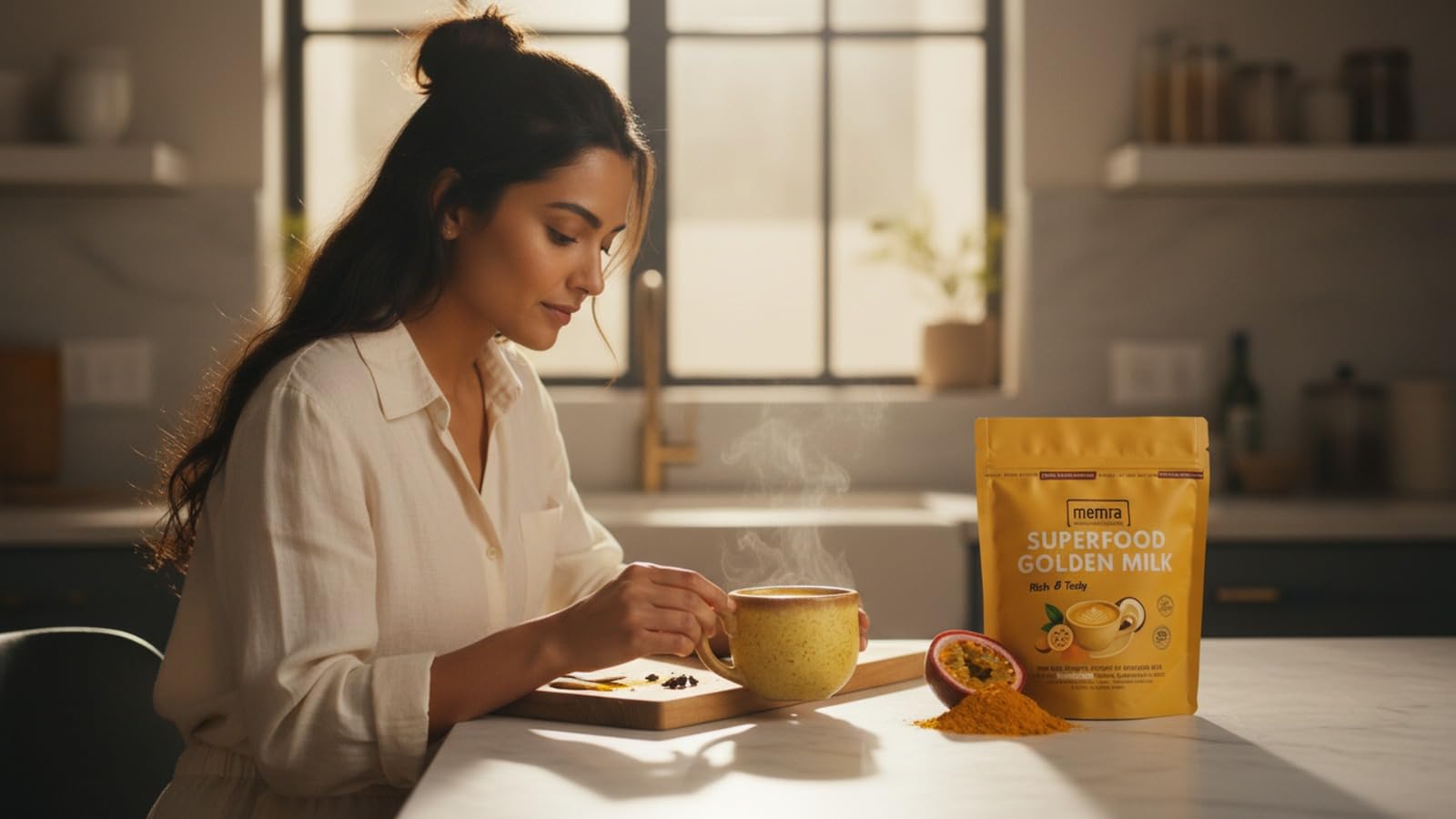 Natural turmeric drink mix