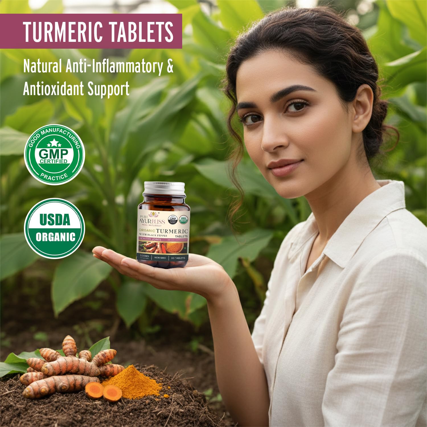 Natural turmeric for joint support